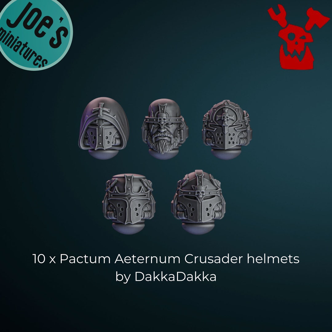 10 X Pactum Aeternum Crusader Helmets by Dakkadakka - Etsy