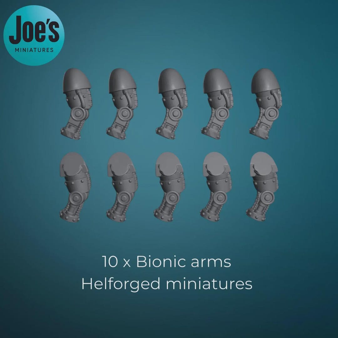 10 X Bionic Arms for Miniature Wargaming - Helforged Miniatures - Etsy