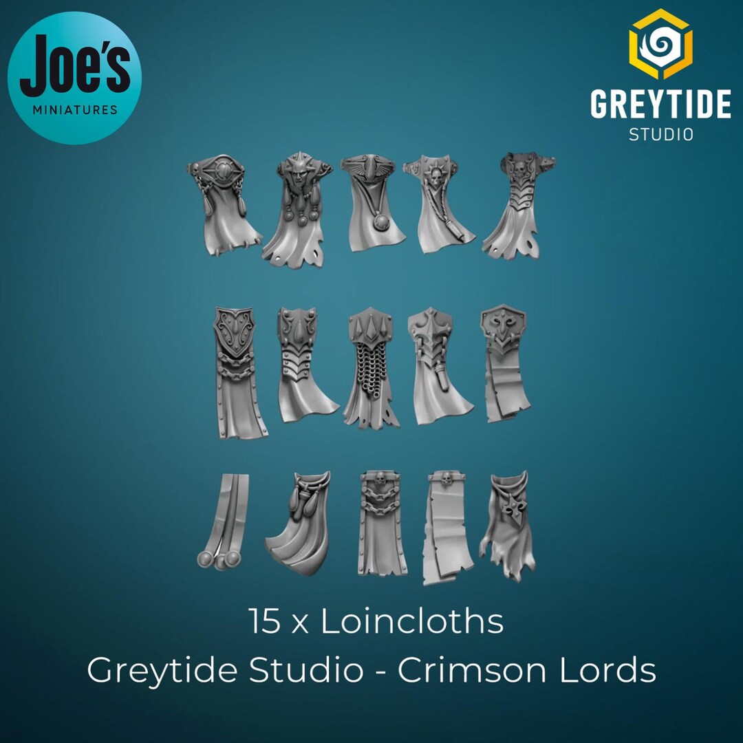 15 X Loincloths - Crimson Lords - Greytide Studio - Etsy
