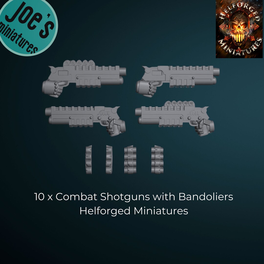 10 X Combat Shotguns With Bandoliers - Helforged Miniatures - Etsy