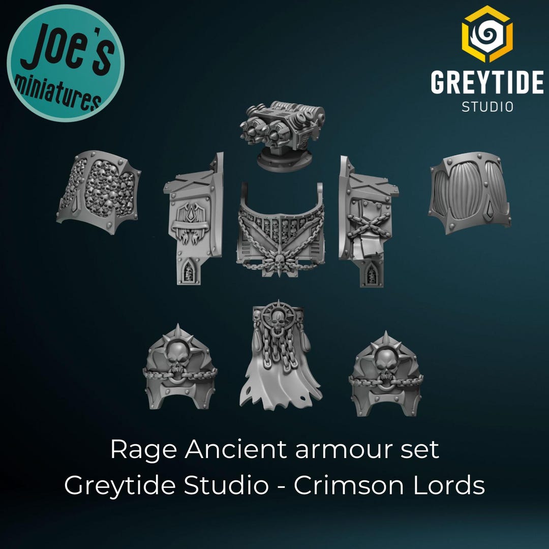 Rage Ancient Armour Set - Greytide Studio - Crimson Lords - Etsy