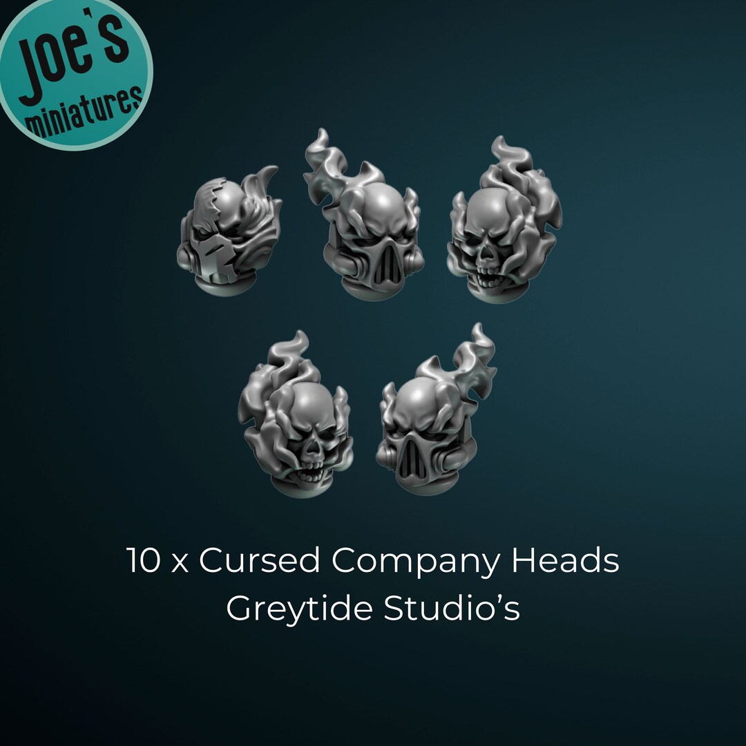 10 X Cursed Company Heads - Greytide Studios - Etsy