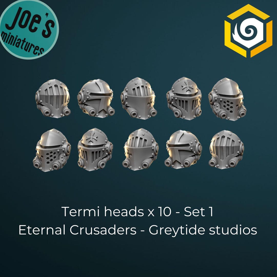Termi Heads - Set 1 - Greytide Studios - Eternal Crusaders - Etsy