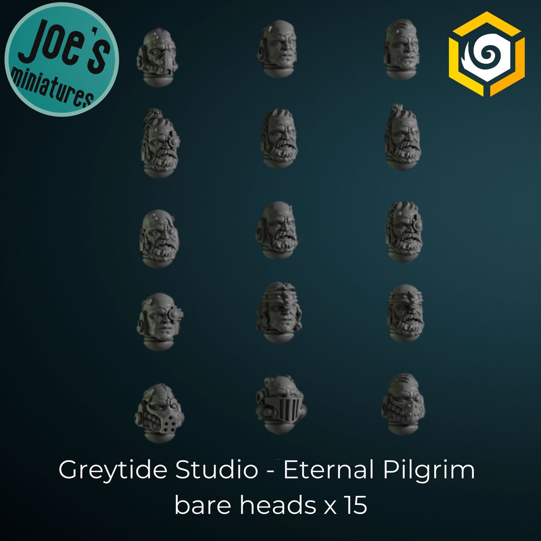 Bare Heads X 15 - Greytide Studios - Eternal Pilgrims - Etsy