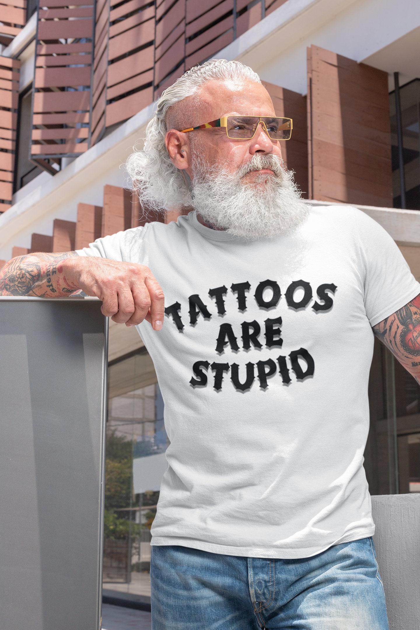 Funny Tattoo Tshirt, Tattoos Are Stupid Shirt, Tattoos Are for Idiots ...
