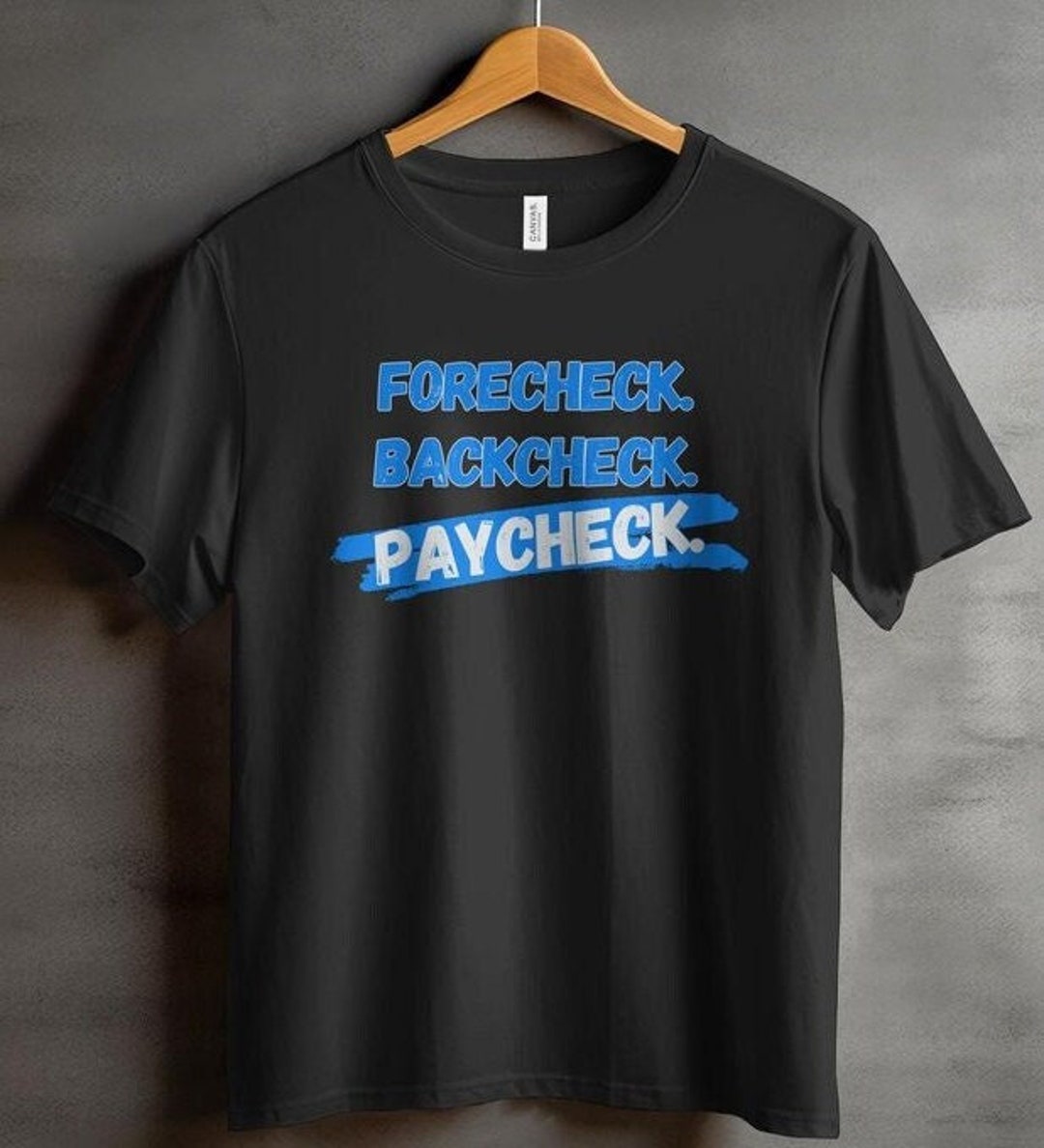 Kids Hockey Shirt, Forecheck Backcheck Paycheck Kids Tee, Hockey Lover ...