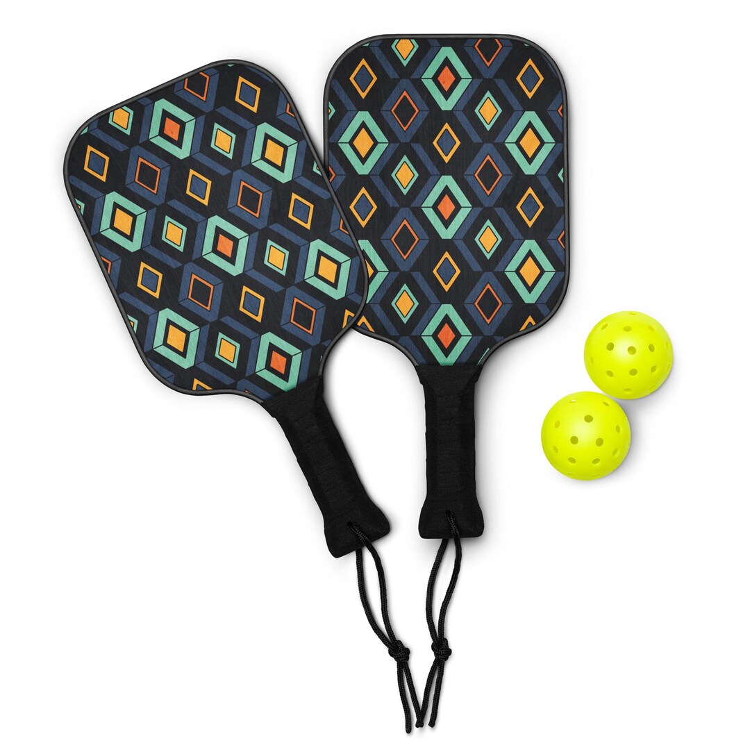 Pickleball Paddle Set With Bag – 2 Wood Paddles, 2 Balls, Soft Grip ...