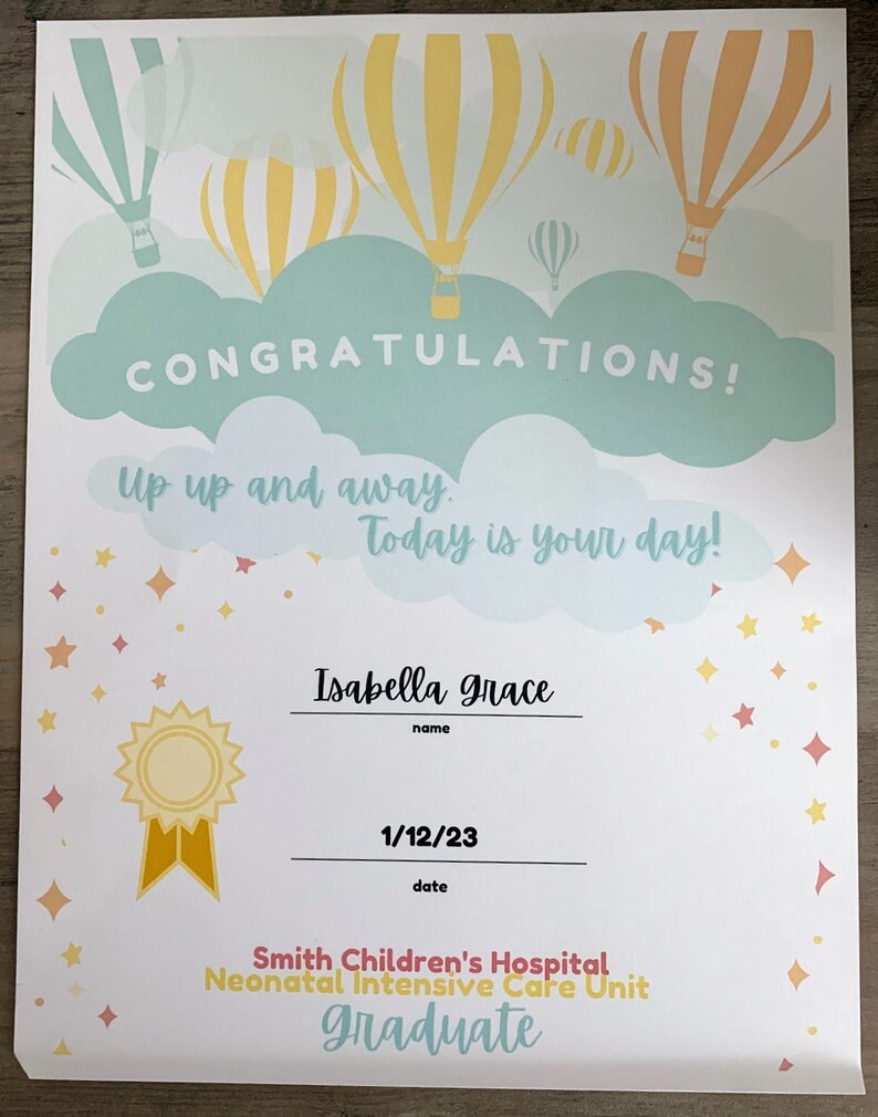 NICU Graduation Diploma - Etsy