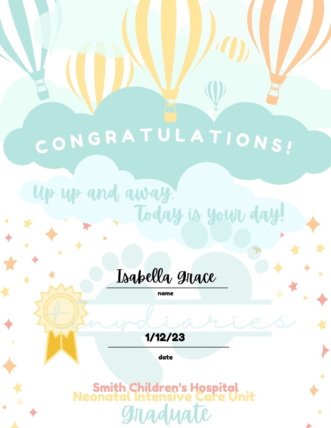 NICU Graduation Diploma - Etsy