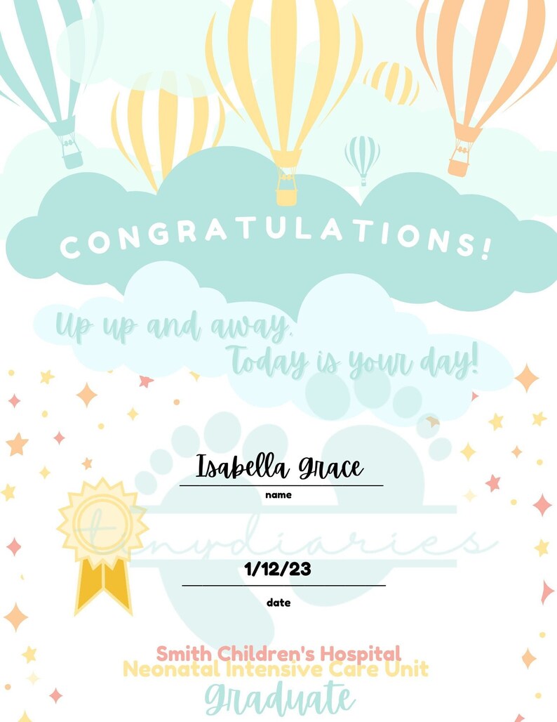 NICU Graduation Diploma - Etsy