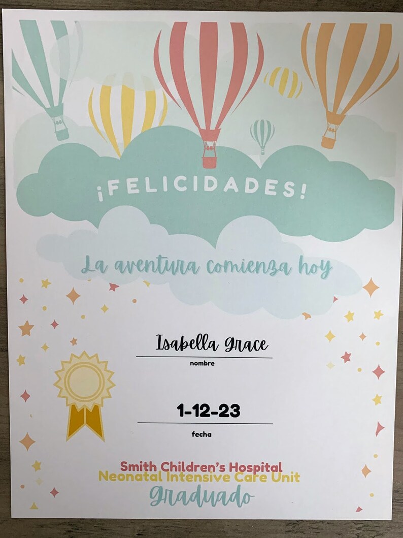 NICU Graduation Diploma - Etsy