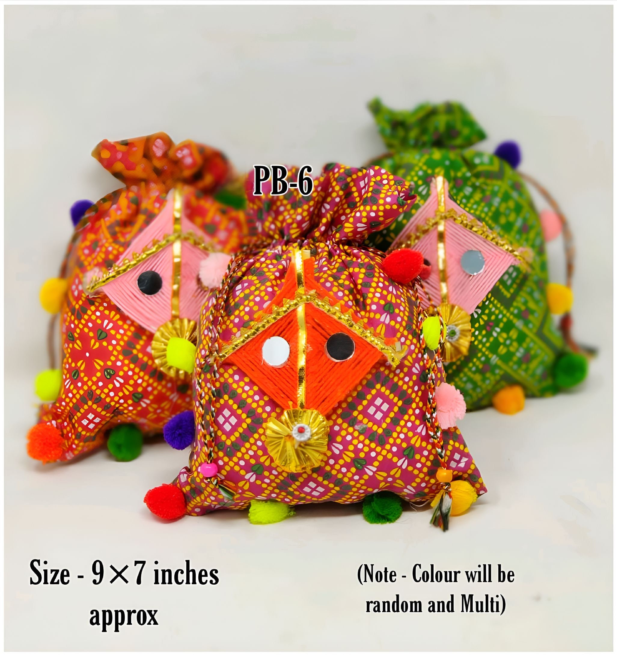 Potlis Bags for Return Gift, Wholesale Potli Bag for Wedding, Fabric ...