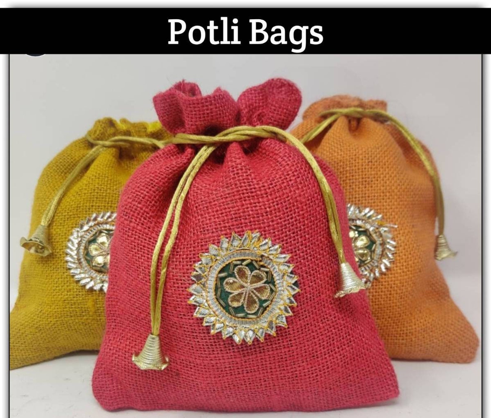 Potlis Bags for Return Gift, Wholesale Potli Bag for Wedding, Fabric ...