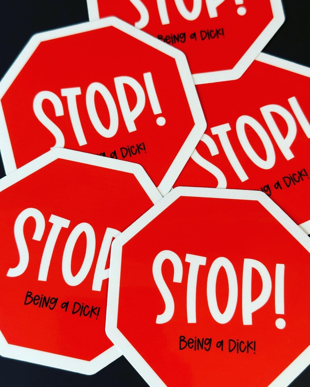 STOP Being a Dick! Sticker - Etsy