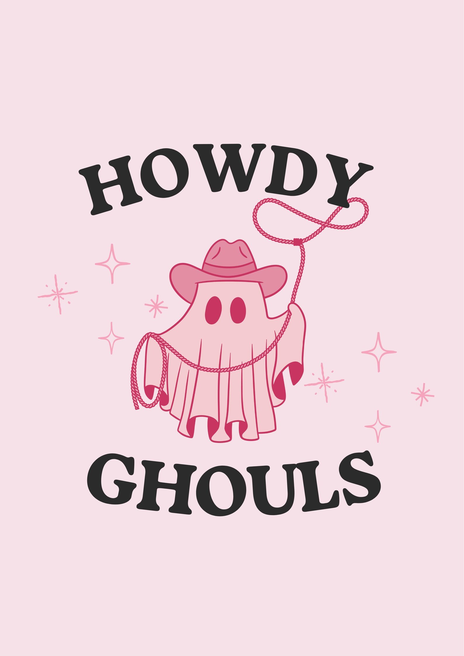 Howdy Ghouls Cowgirl Halloween Print - Etsy