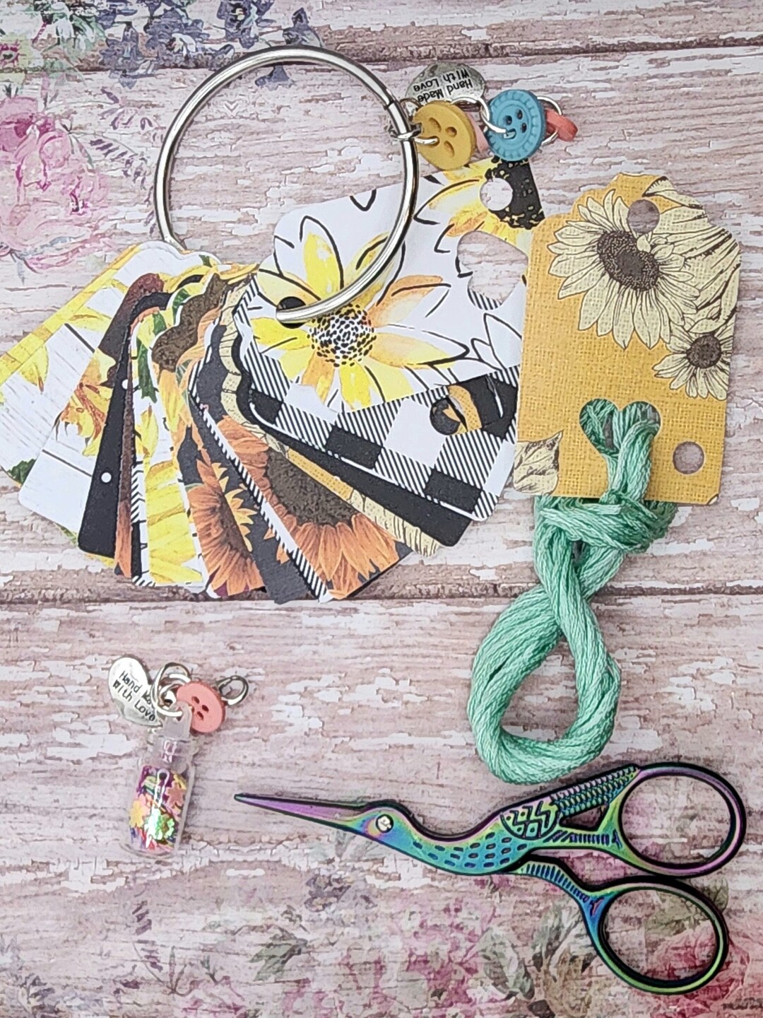 Sunny Sunflowers Design Floss Drops, Cross Stitch Floss Drops ...