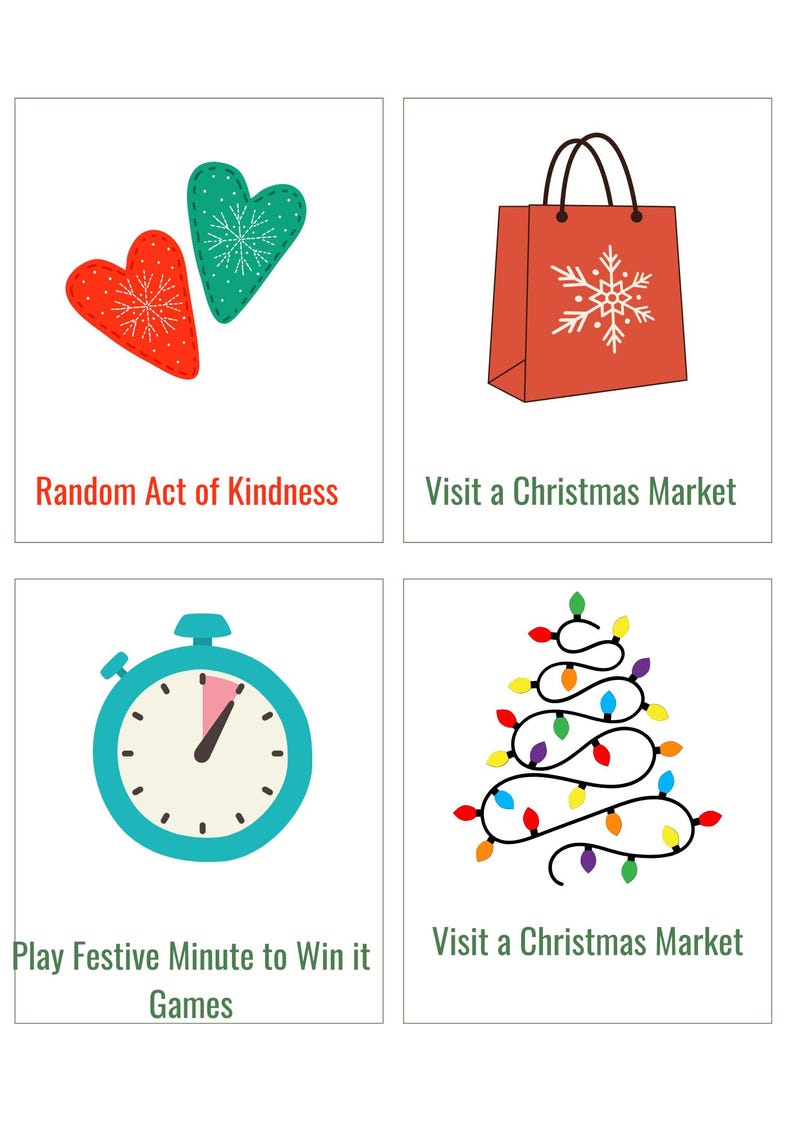 Printable Christmas Advent Calendar Countdown | 24 Fun Family ...