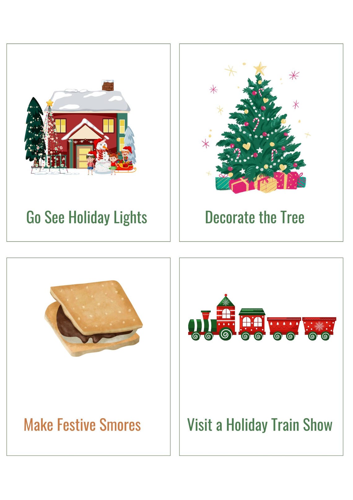 Printable Christmas Advent Calendar Countdown | 24 Fun Family ...