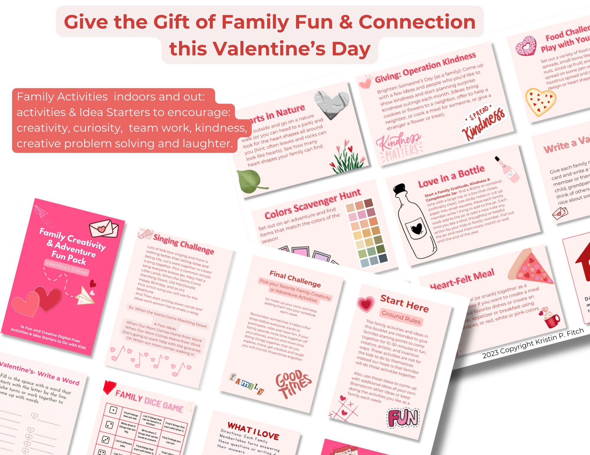 Valentine's Day Family Games Fun Pack (digital Download) Kids Valentine ...