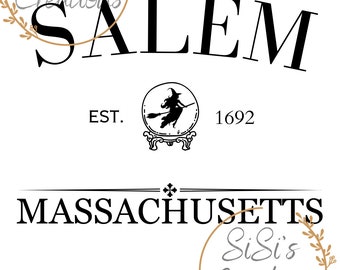 Entering Salem Massachusetts Sign Digital Download, Modern Pretty Witch ...