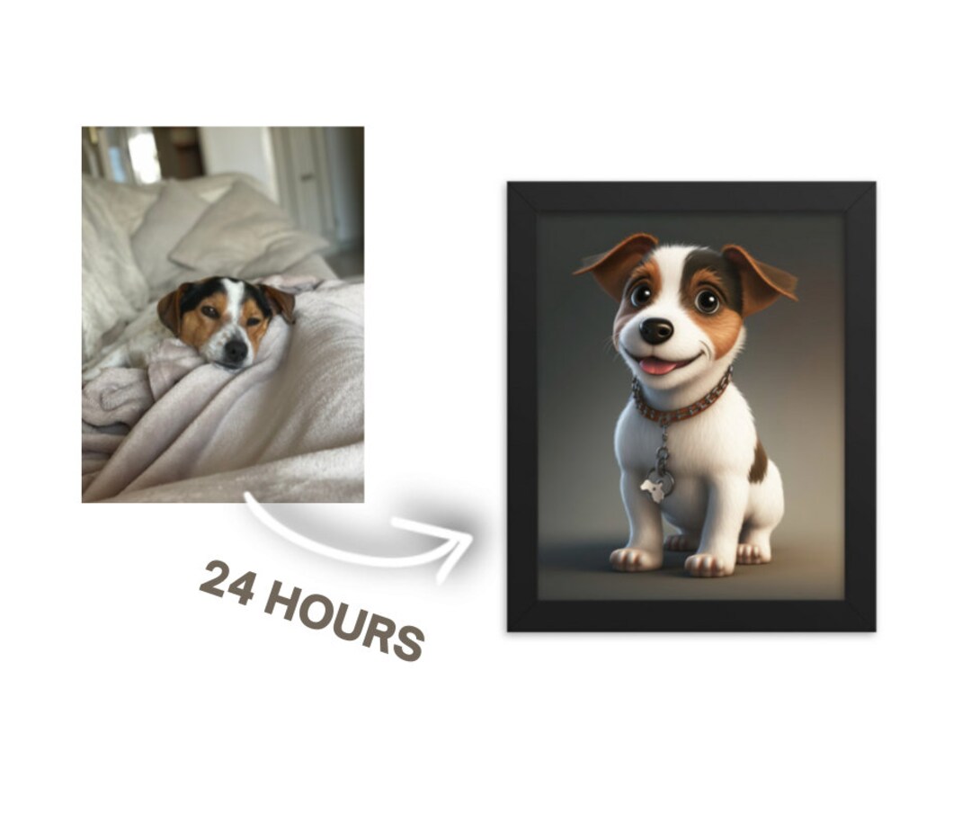 Custom PIXAR Style Poster From a Photo of Your Dog in 24 Hours! | Pet ...