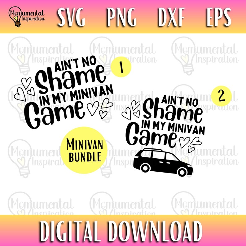 No Shame Minivan Game Digital Download Minivan Mom Dad - Etsy