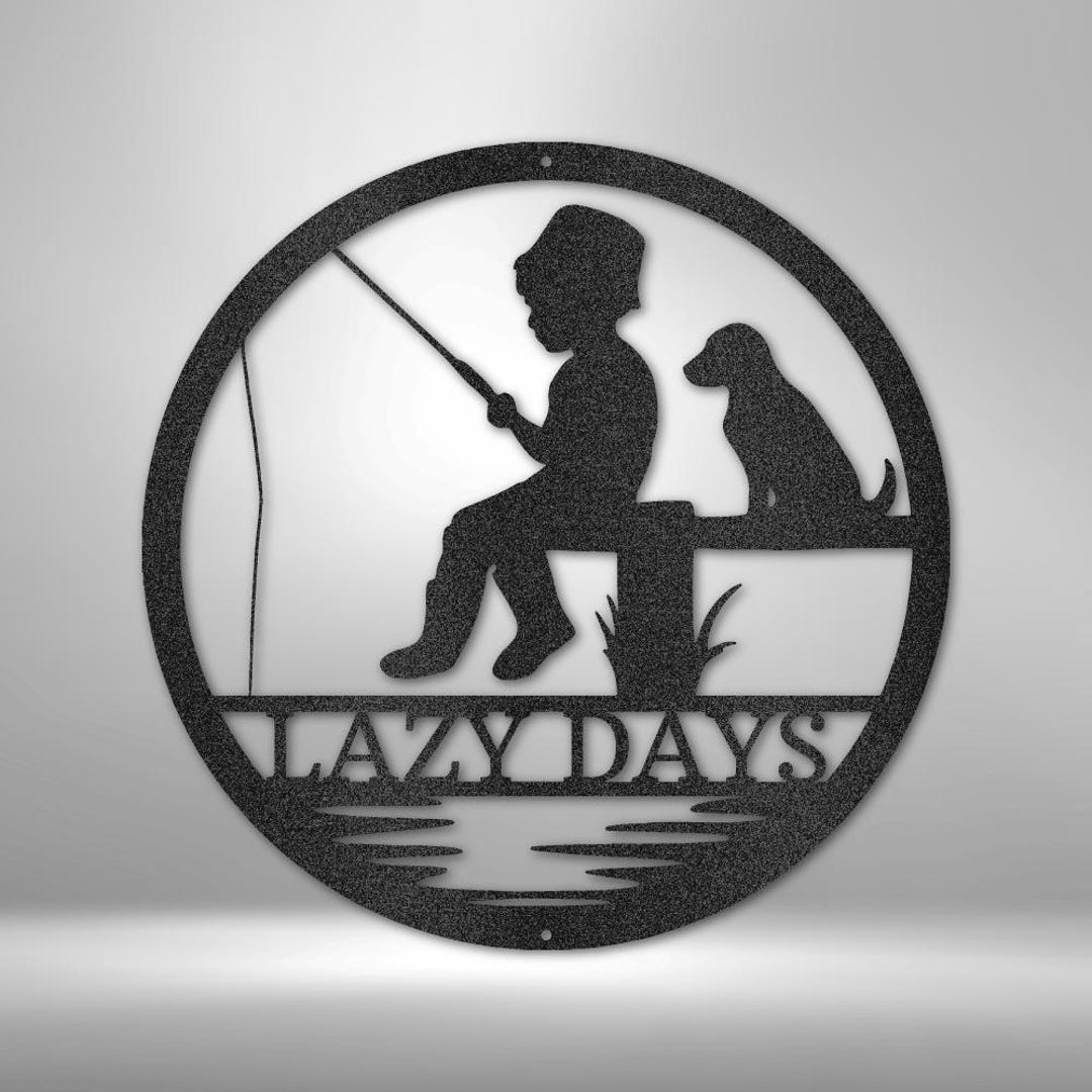 Little Fisher Monogram - Steel Sign - Etsy