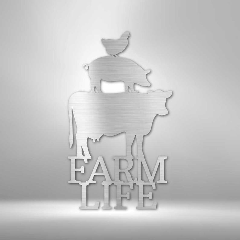 Farm Life Animals - Steel Sign - Etsy