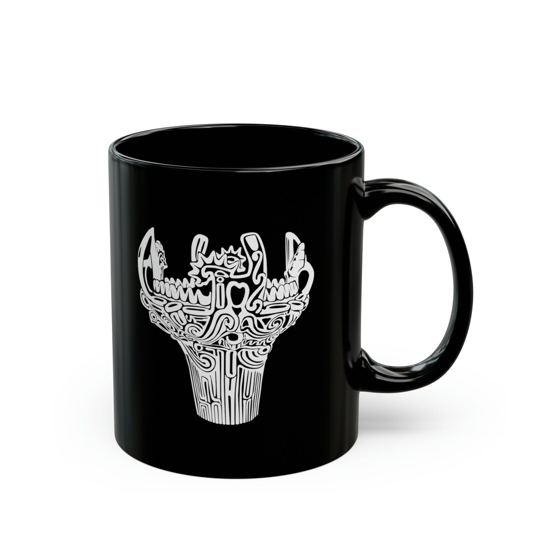 Jomon Japanese Coffee Mug, Jomon Period Folk Art Jomon Doki Print ...