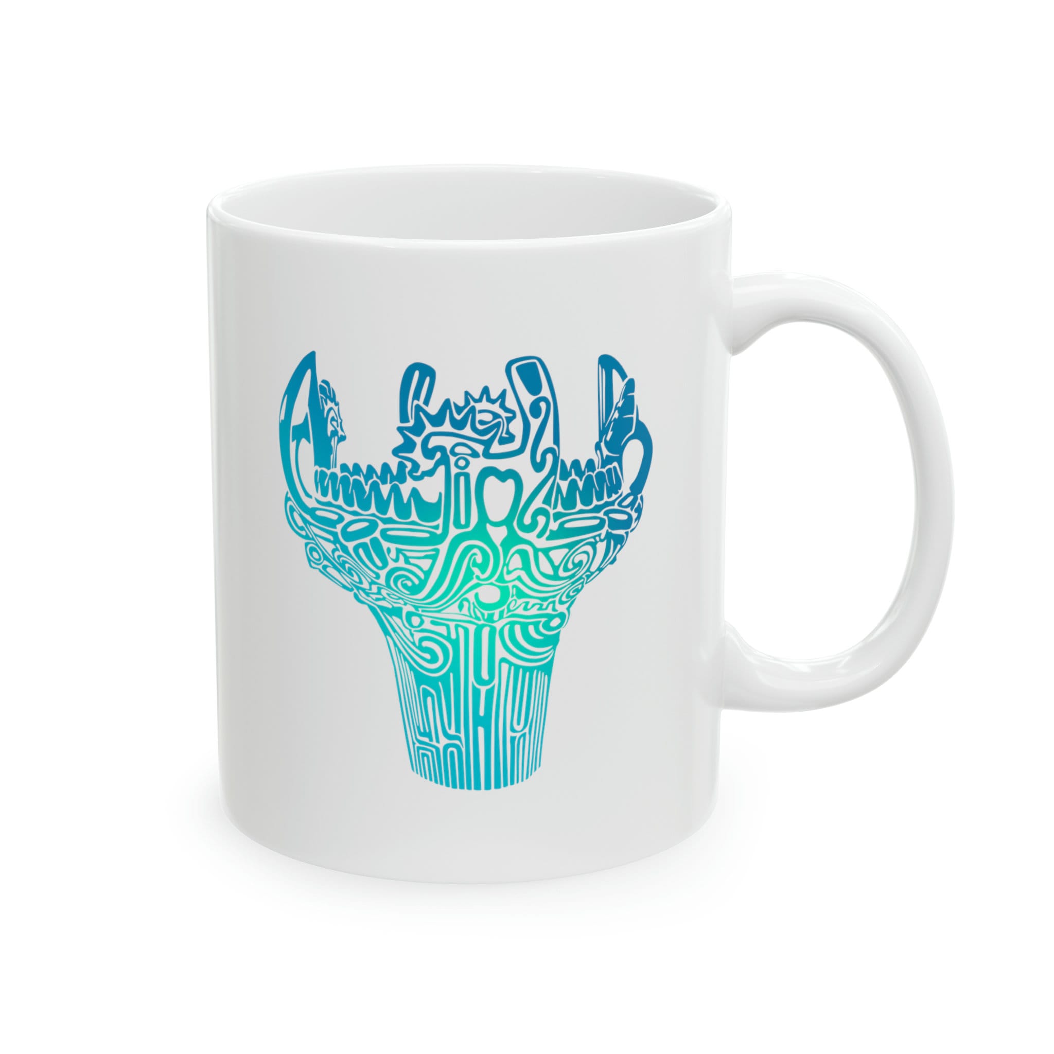 Jomon Japanese Coffee Mug, Jomon Period Folk Art Jomon Doki Print ...
