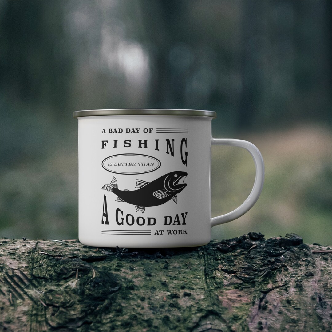 Fly Fishing Gifts Fisherman Mug, Outdoor Camping Cup for Fishermen ...