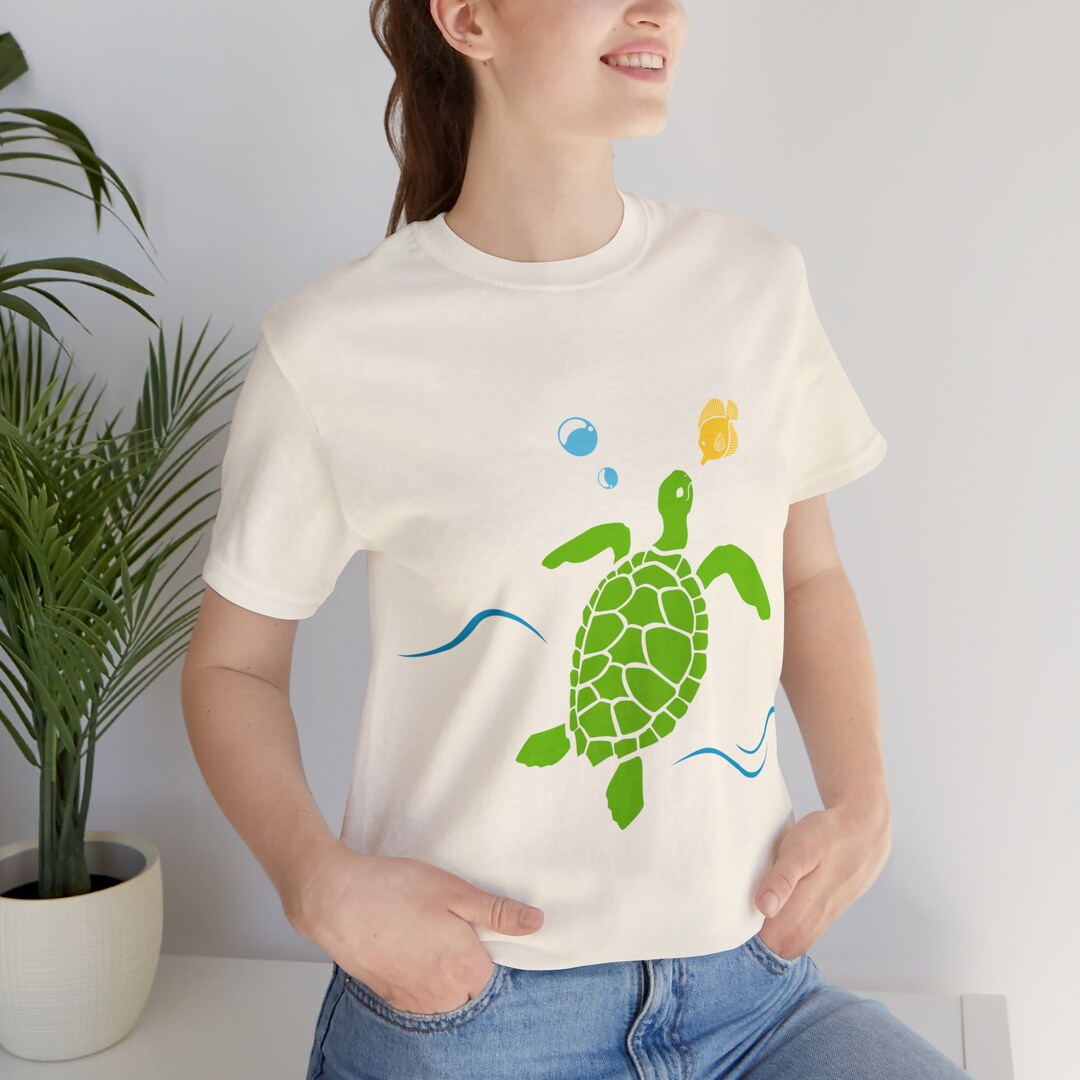 Sea Turtle Shirt Summer Holiday Tee With Ocean Creatures Marine Life ...