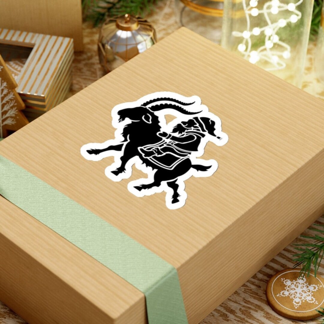Yule Gifts Tomte Gnome Sticker, Yule Goat, Nordic Swedish Cute ...