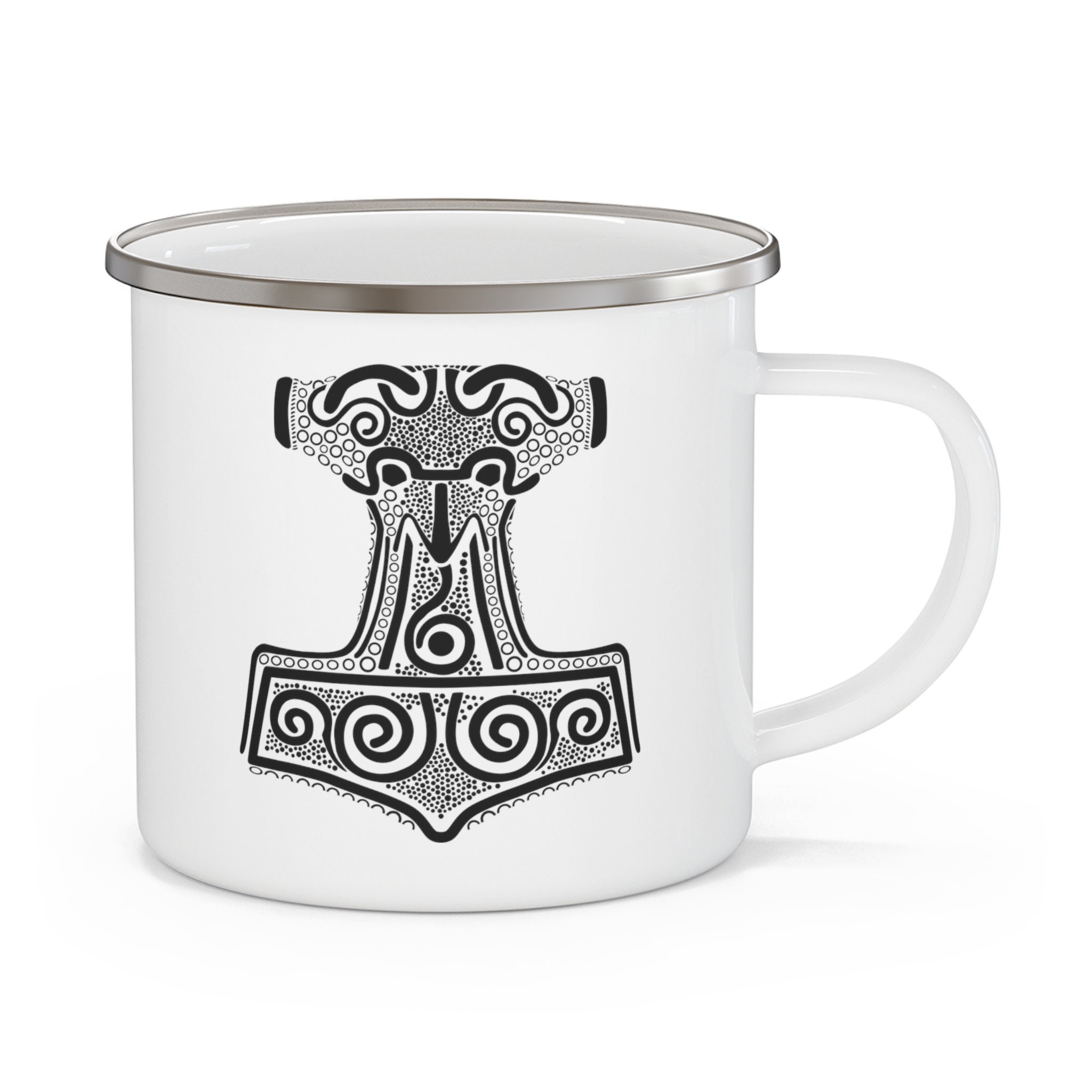 Mjolnir Viking Coffee Mug, Thor Hammer Mead Cup, Norse Mythology Gift ...