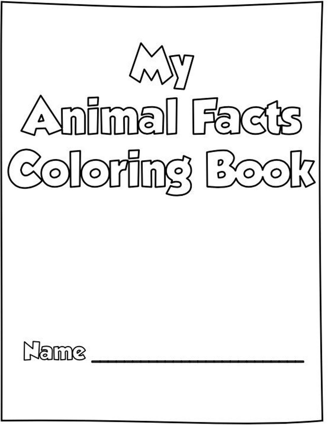 My Animal Facts Coloring Book 43 Animals - Etsy