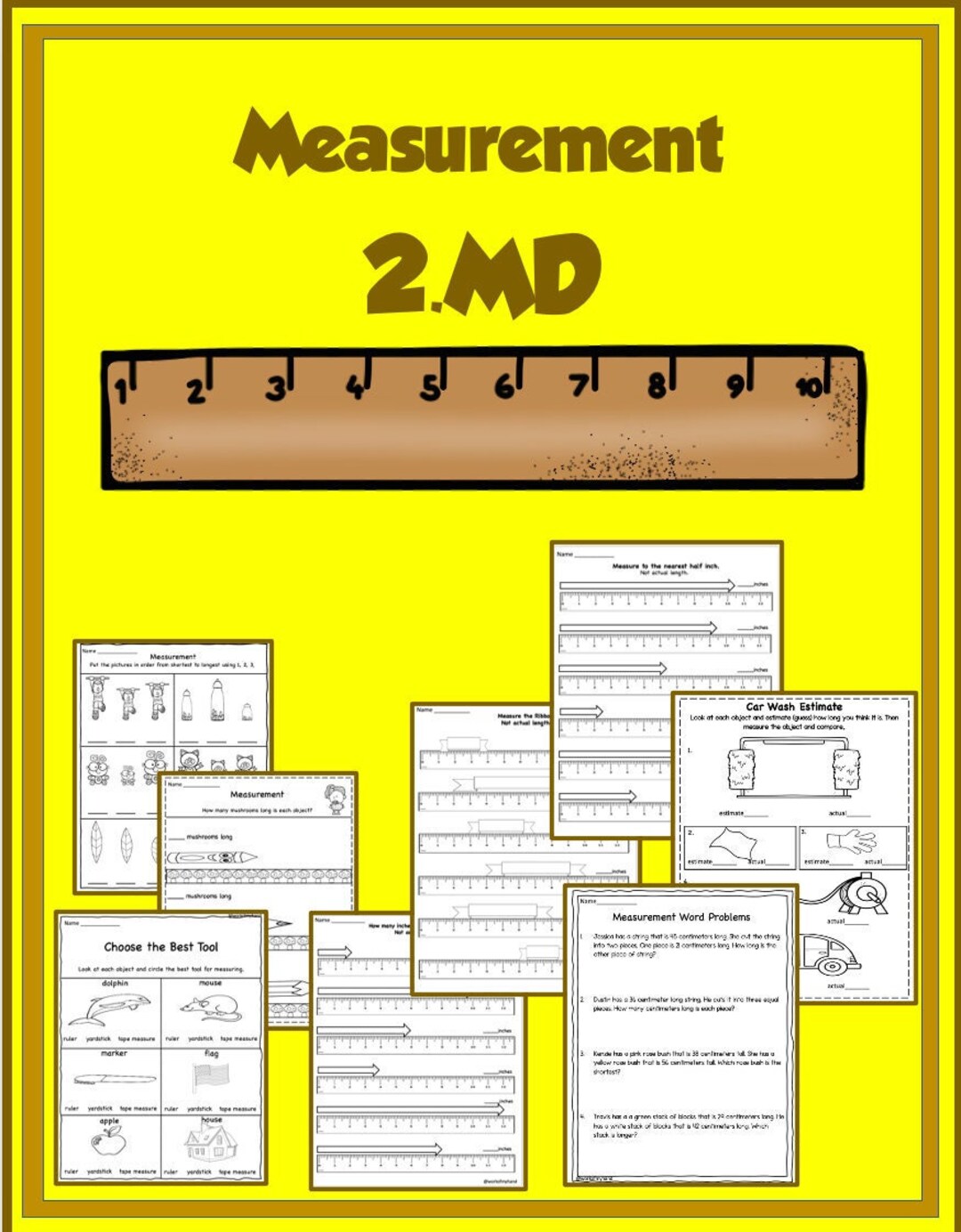 2nd Grade Measurement Standards All Covered 200 Pages - Etsy