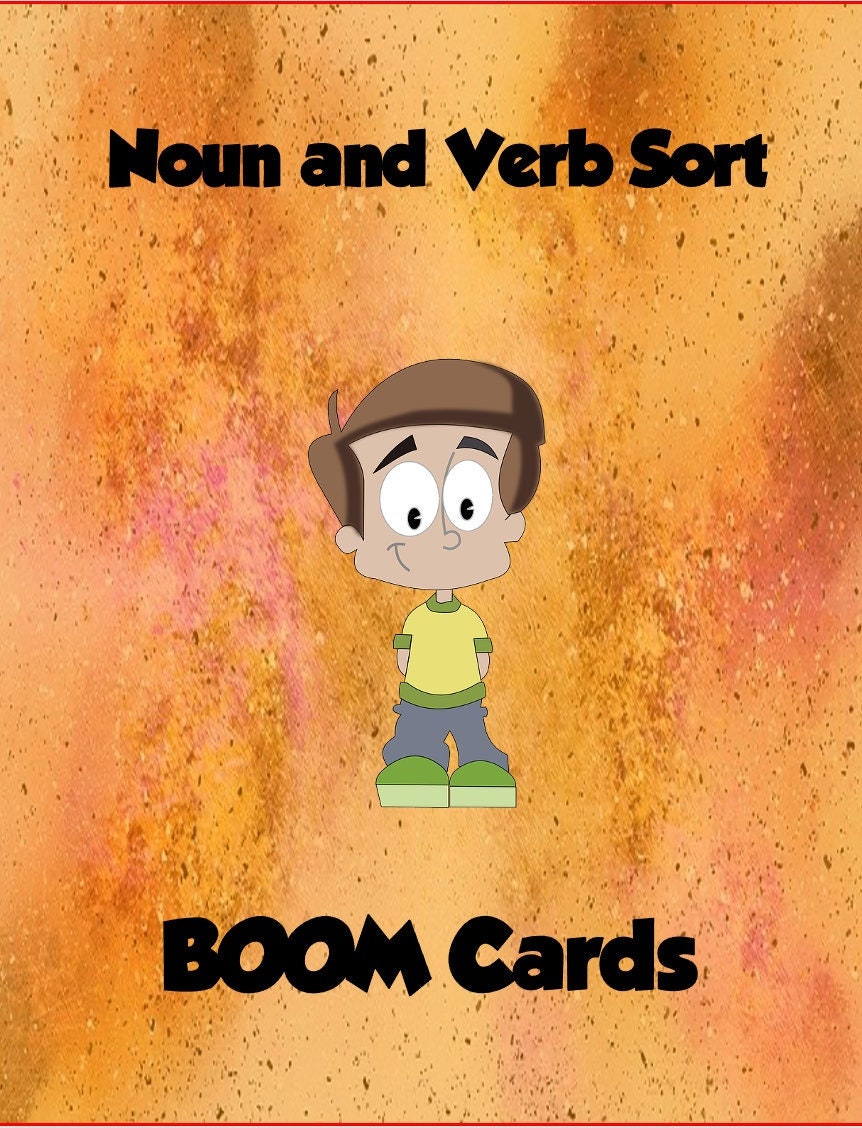 Noun, Verb Drag and Drop Sort Boom Cards - Etsy