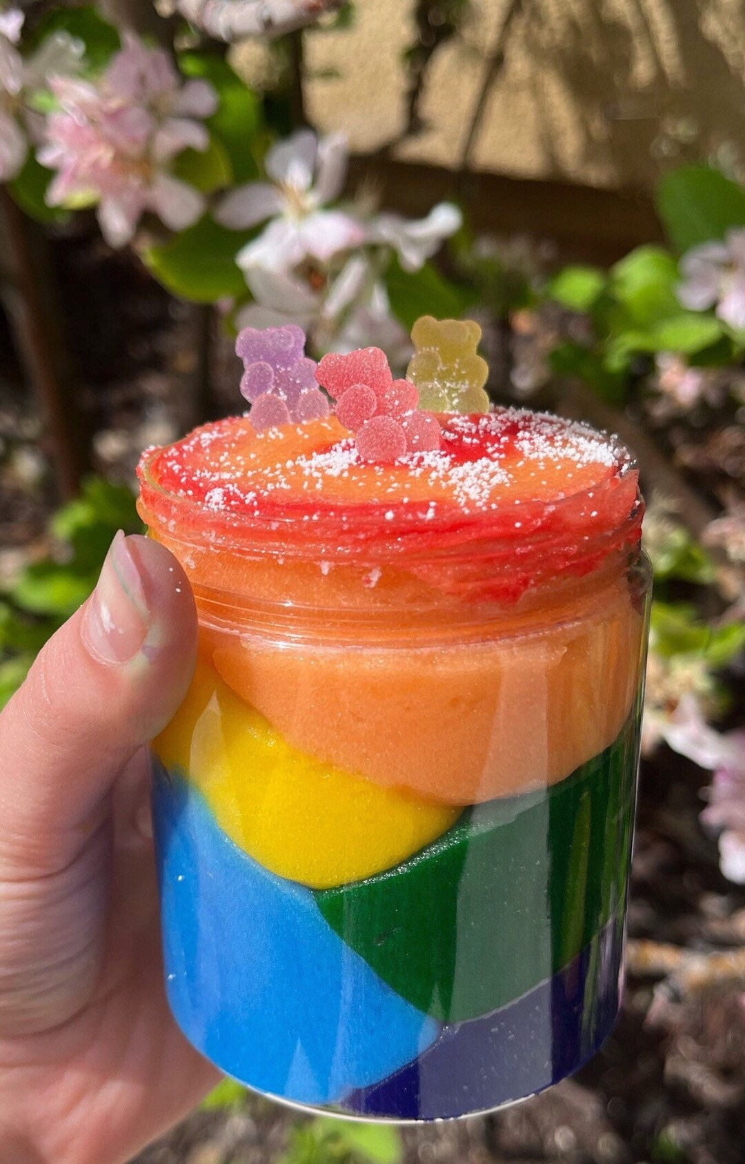 Sour Gummy Bear Slime Rainbow SCENTED Gummy Slime Jelly/icee - Etsy