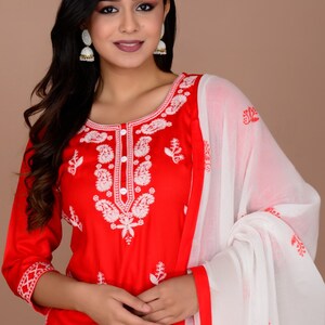 Plus Size Pakistani Style Kurti Embroidery With Pantplus Size - Etsy