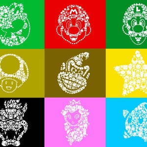 Bowser Super Mario Bros Outline SVG: Cricut Digital File - Etsy