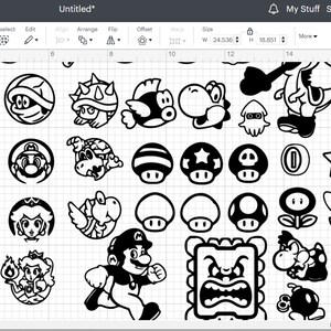Super Mario Bros SVG Bundle: Cricut Cut Files (instant Download) - Etsy