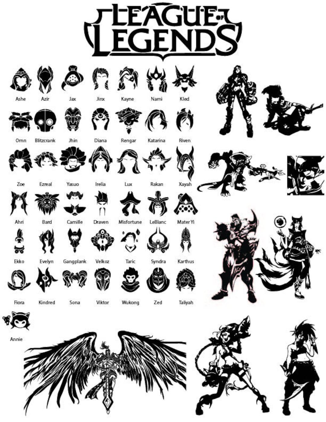 League_of_legends Cricut Files -league of Legends Silhouette Svg, Pdf ...