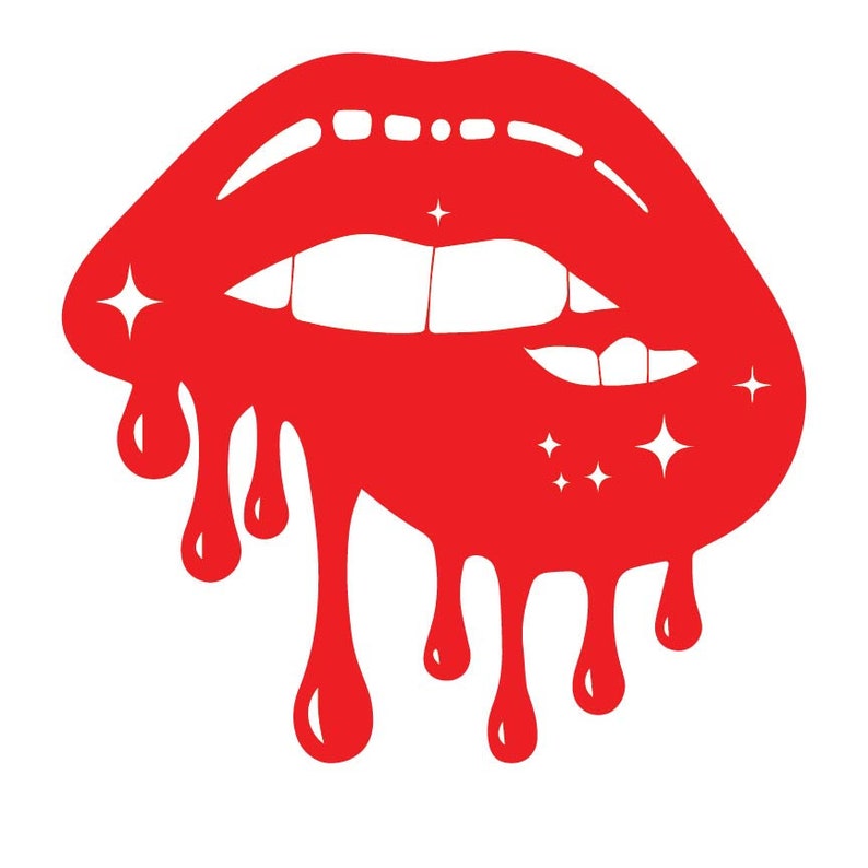 Dripping Lips Cricut Design Space Svg Pdf Eps Png Jpg - Etsy