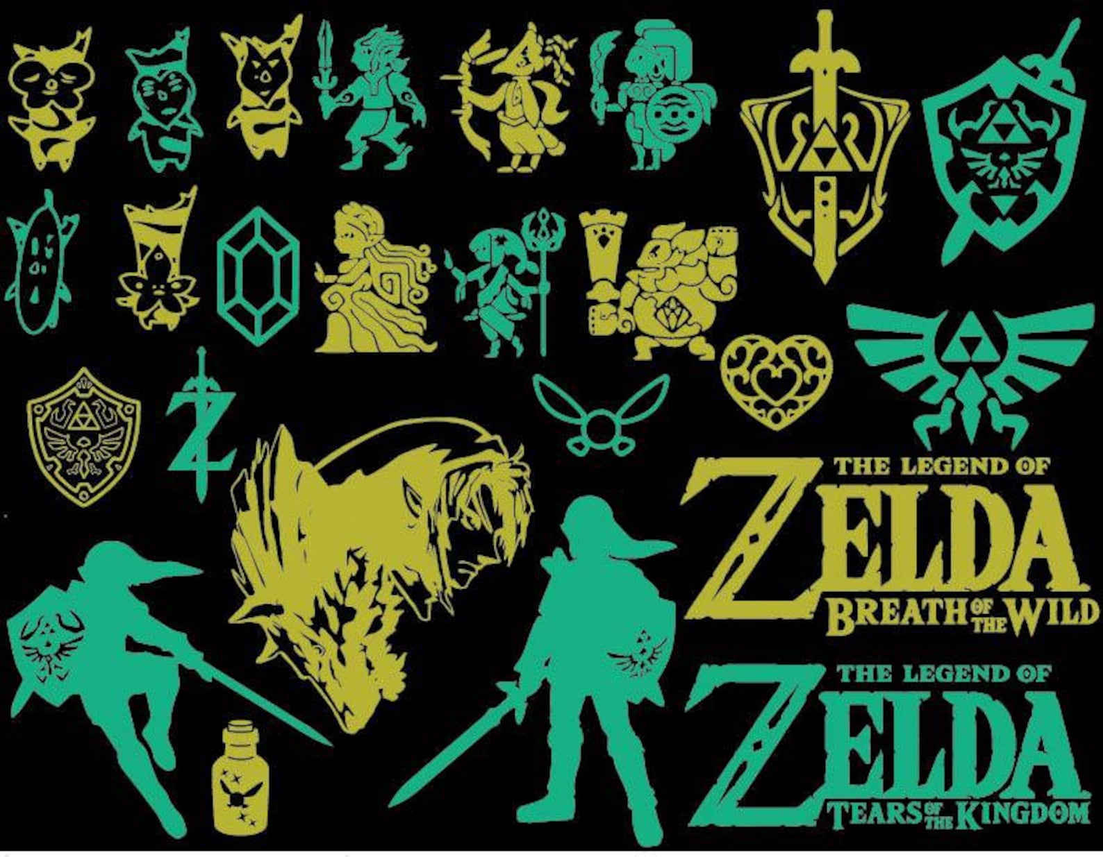 Zelda SVG Bundle: Breath of the Wild & Tears of the Kingdom (digital ...