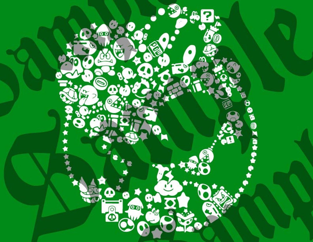 Yoshi Super Mario Bros SVG Outline: Cricut Digital File - Etsy