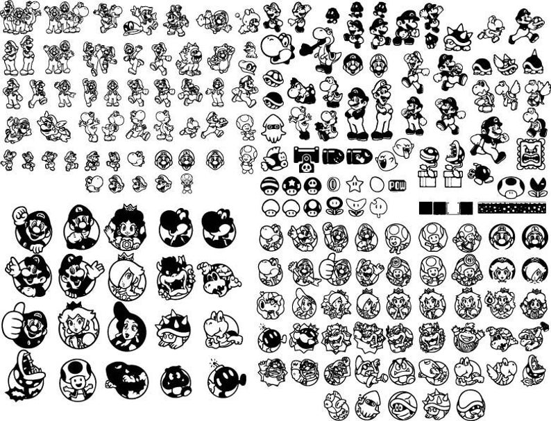 Super Mario Bros SVG Bundle Svg Bundle Cricut Cut File - Etsy Canada