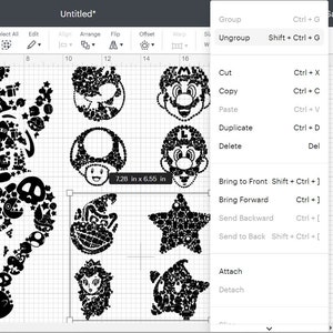 Bowser Super Mario Bros Outline SVG: Cricut Digital File - Etsy