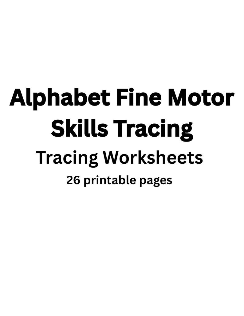 Alphabet Tracing Worksheets With Shapes | Fine Motor ABC Tracing ...