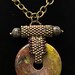 Olive & Brown Serpentine Donut Pendant - Etsy
