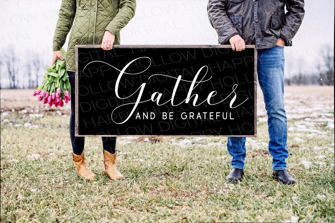 Gather and Be Grateful SVG: Dining Room Wall Decor (digital Download ...